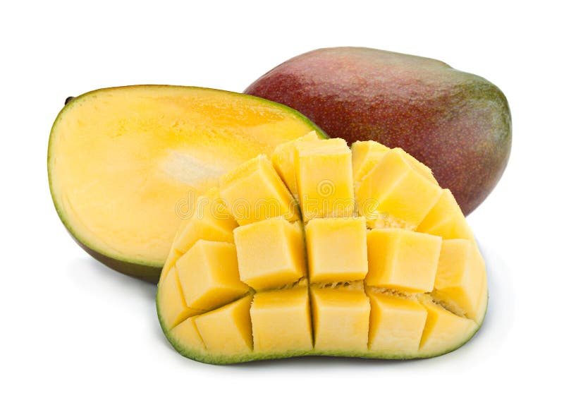 Mango Tropical Fruit 0n White Stock Photo - Image of green, tropical ...
