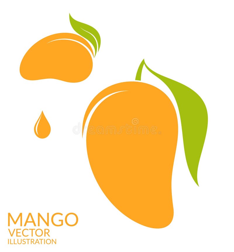 Mango stock vector. Illustration of sign, mango, yellow - 57662103