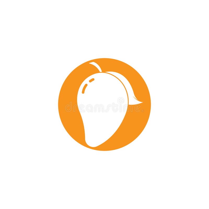 Mango in Flat Style. Mango Vector Logo. Mango Icon. Stock Illustration - Illustration of organic ...