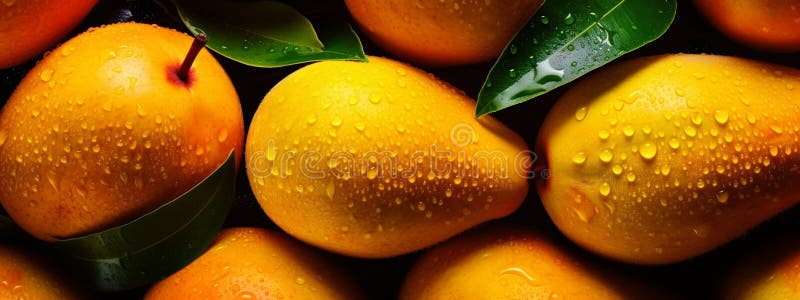 Of mango in water drops stock photo. Image of water - 340876208