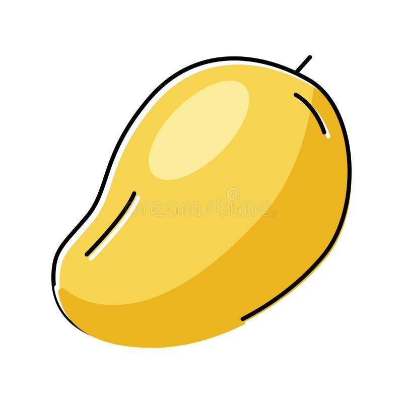 Mango Yellow Fruit Color Icon Vector Illustration Stock Vector ...