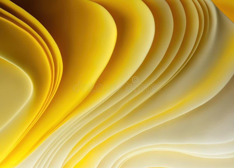 Mango Yellow and White Silky Smooth Abstract Waves Stock Illustration ...