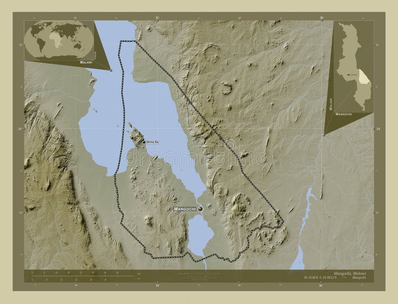 Mangochi, Malawi. Wiki. Labelled Points of Cities Stock Illustration ...