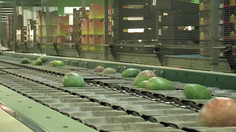 Mangoes in a Industrial Line Fruit Grader Stock Video - Video of ...