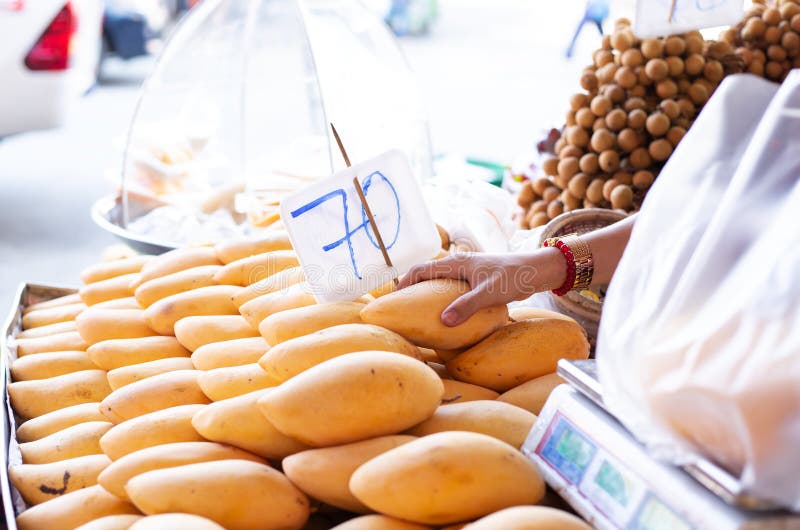 Mangoes at the Street Market Stock Photo - Image of exotic, thai: 144686092