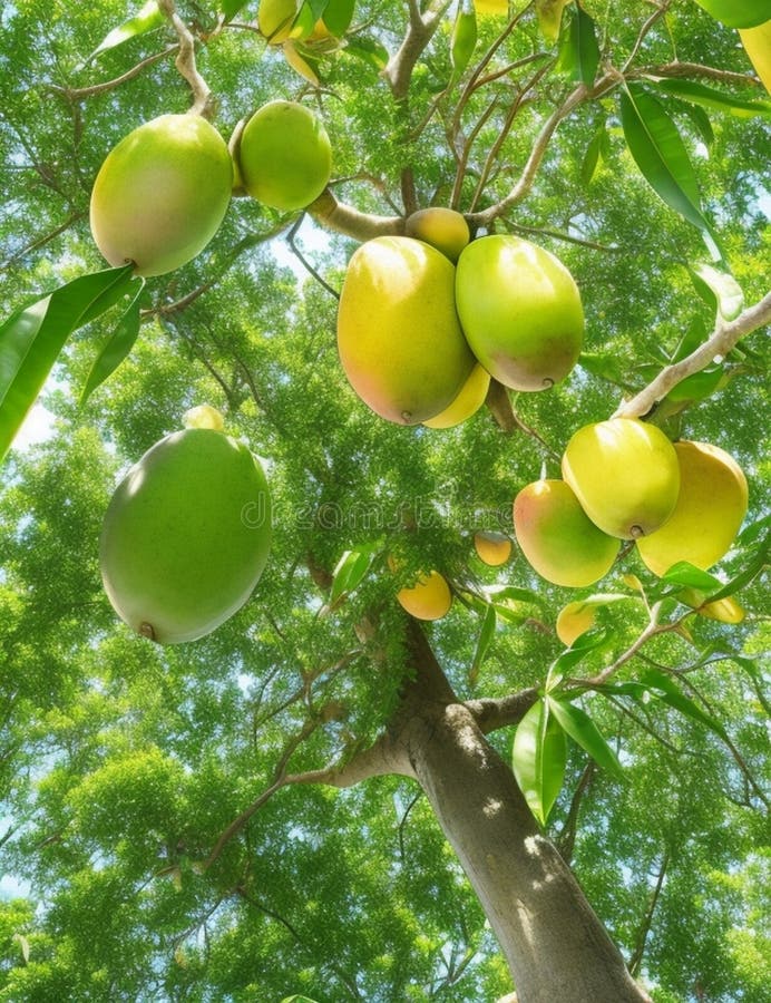 Beautiful Mango Trees With Fruits