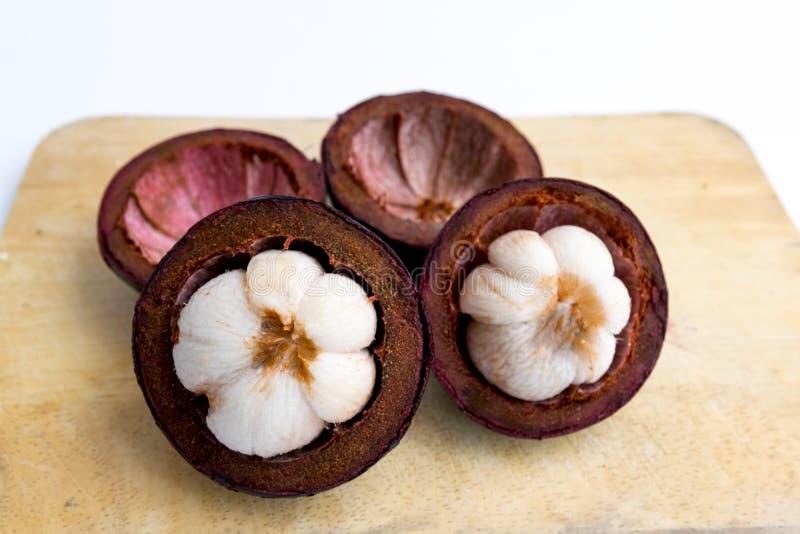 Mangosteen is Known As the Queen of Fruit in Thailand Onwhite Ba Stock ...