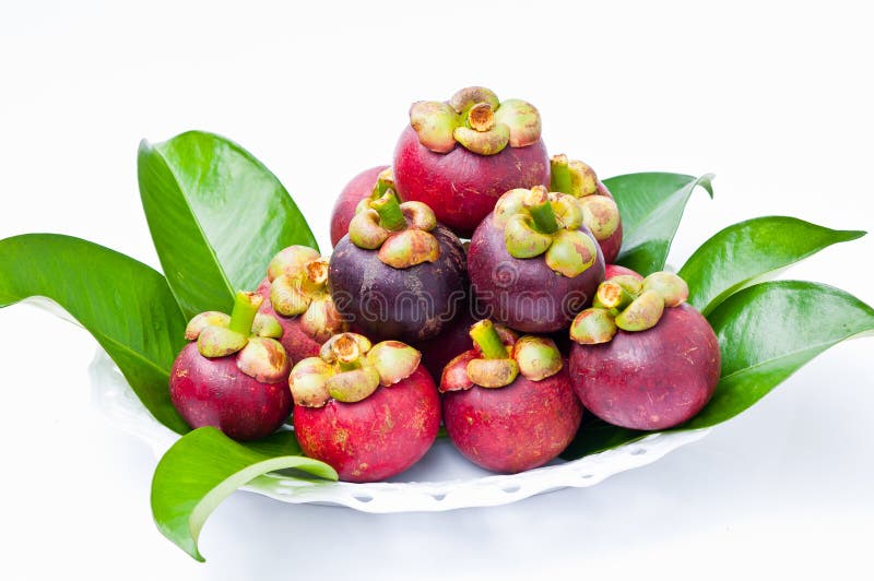 Mangoustan dans le panier photo stock. Image du rafraîchissement - 22859542