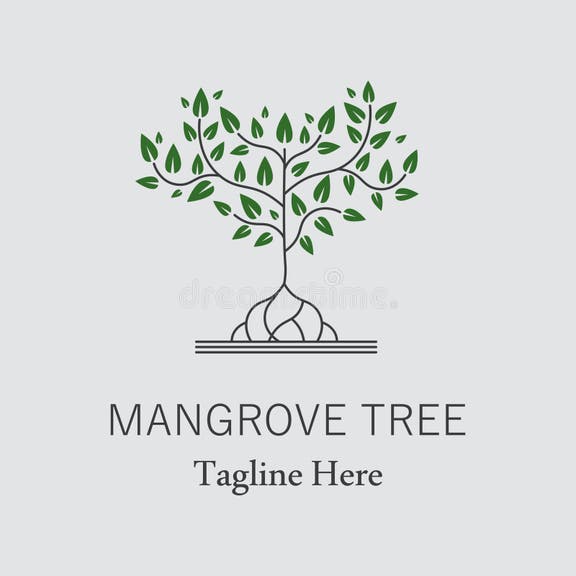Mangrove Tree Logo Icon Vector Design Illustration Stock Vector ...