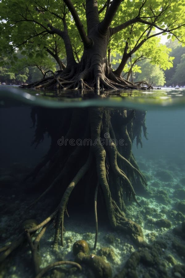 Mangrove Tree Roots Visible Above the Surface, Mangroves, Stems Stock ...