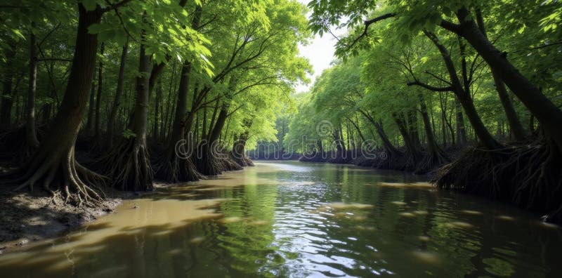 Mangrove Trees Growing on Muddy Banks of a River, River, Ecology, Mud ...