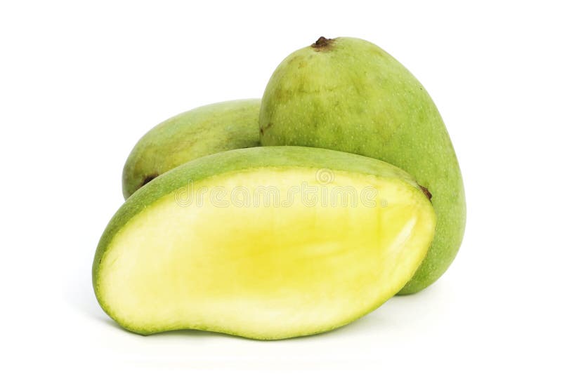 Mangue Verte Sur Le Fond Blanc Photo stock - Image du isolement, manger ...