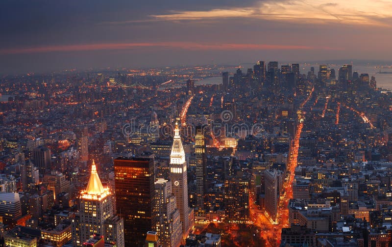 Manhattan View from a Window Editorial Stock Photo - Image of landmark ...