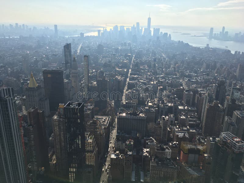 Manhattan from above stock image. Image of city, skyscraper - 229024449