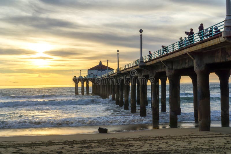 Manhattan Beach Pier, California Editorial Stock Image - Image of ...