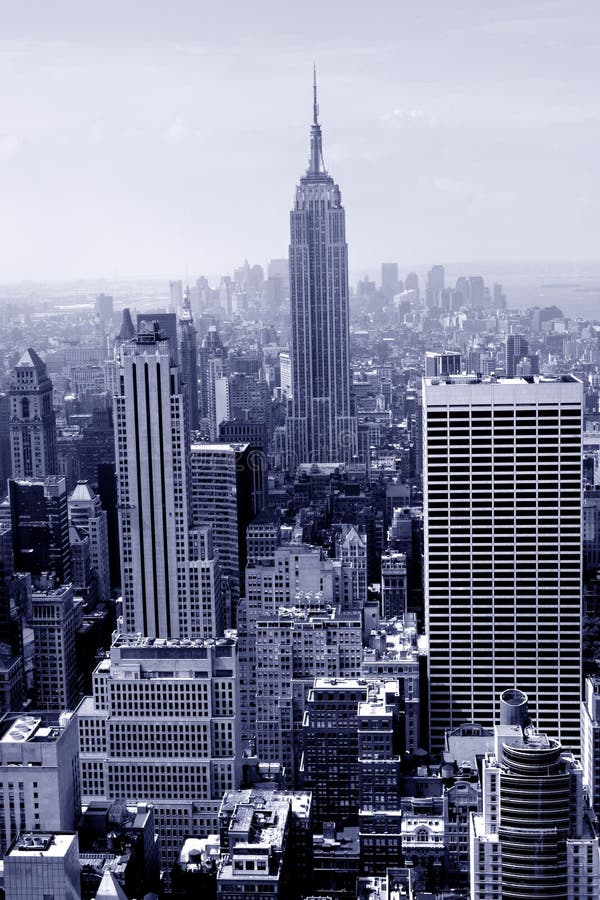 Manhattan in blue editorial photo. Image of modern, black - 5250921