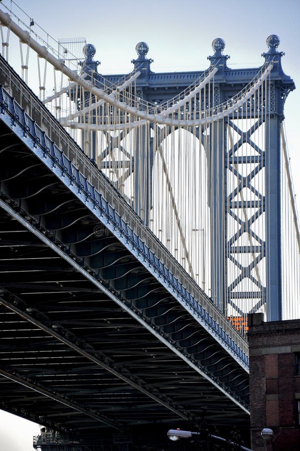 Manhattan Bridge stock photo. Image of cars, transportation - 12567586