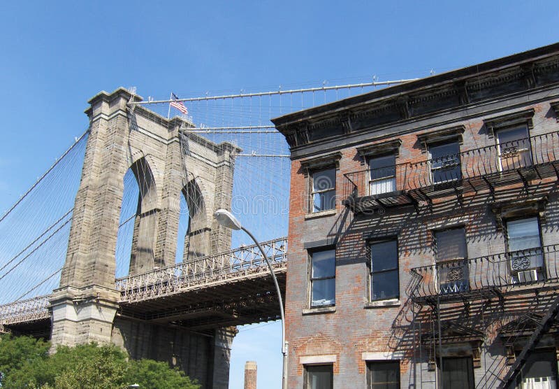 Manhattan Bridge stock photo. Image of building, metropolitan - 1573552