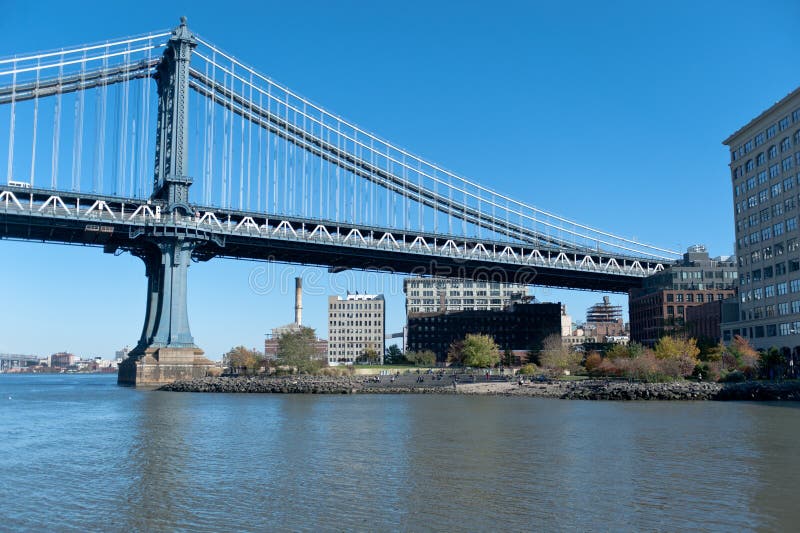 Manhattan Bridge in New York Stock Image - Image of kids, family: 22015641