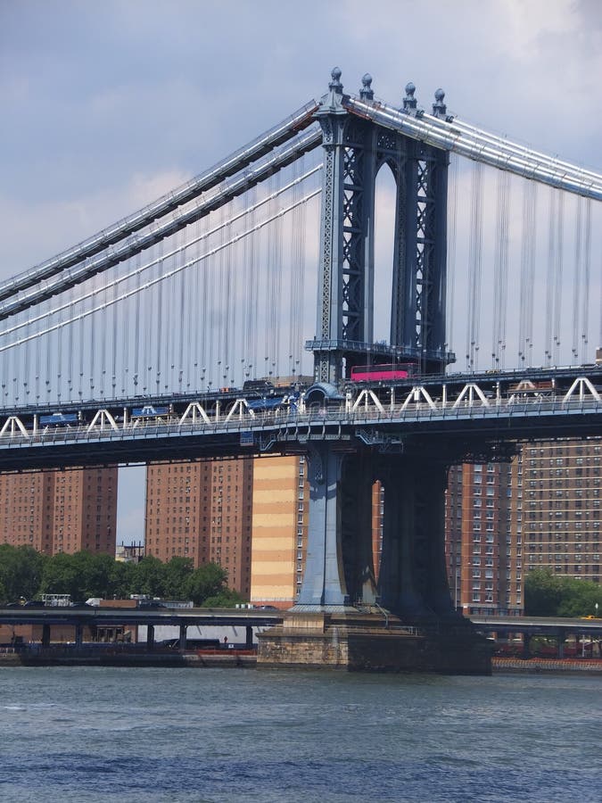 Manhattan Bridge in New York Stock Photo - Image of landscape, urban ...