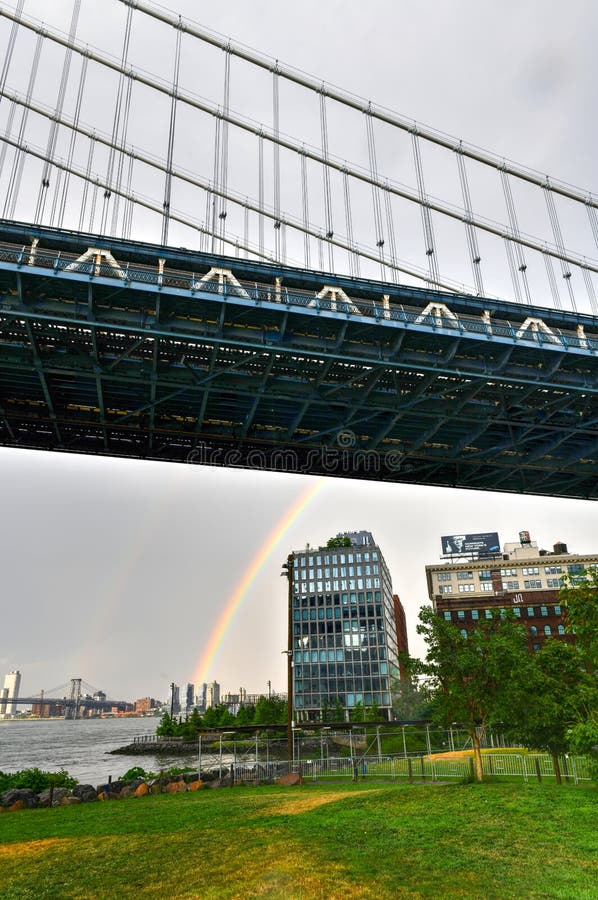 Manhattan Bridge stock photo. Image of williamsburg - 196806036