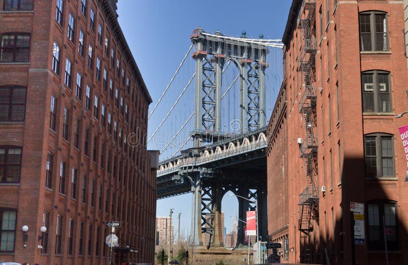 Manhattan Bridge View from Dumbo Stock Photo - Image of design ...