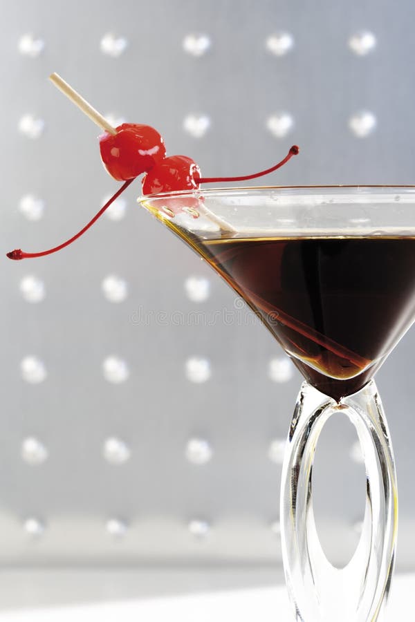 Manhattan Cocktail, Close-up Stock Image - Image of plate, still: 50497917