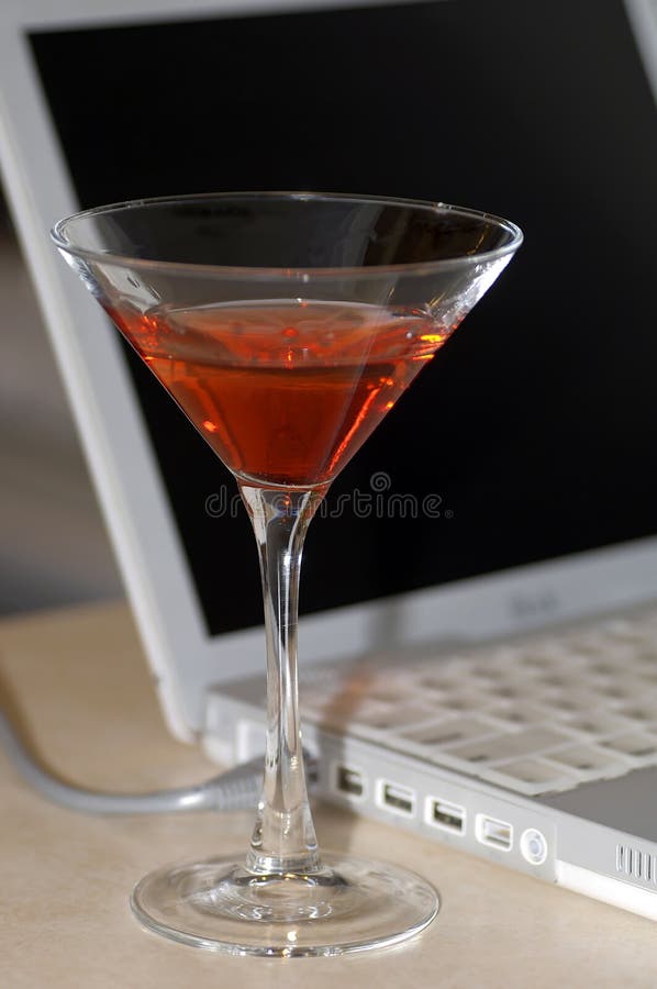 Manhattan and computer stock image. Image of vessels, stemware - 264195