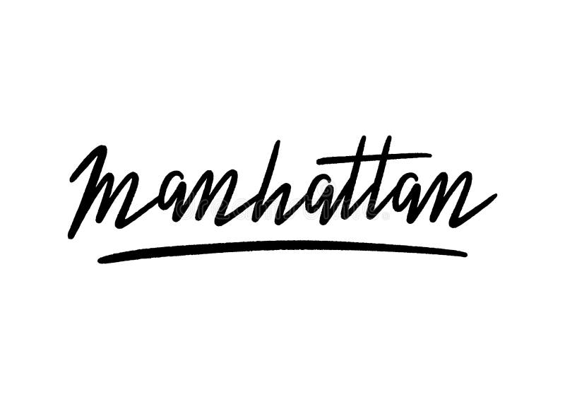 Lettering Manhattan Stock Illustrations – 383 Lettering Manhattan Stock ...