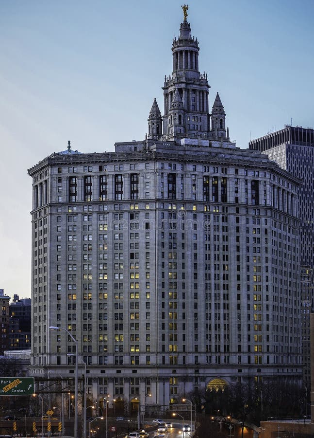 Manhattan Municipal Building Stock Photo - Image of office, manhattan ...