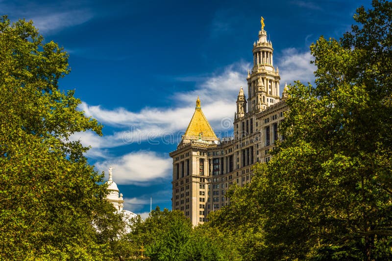 The Manhattan Municipal Building in Manhattan, New York. Stock Image ...