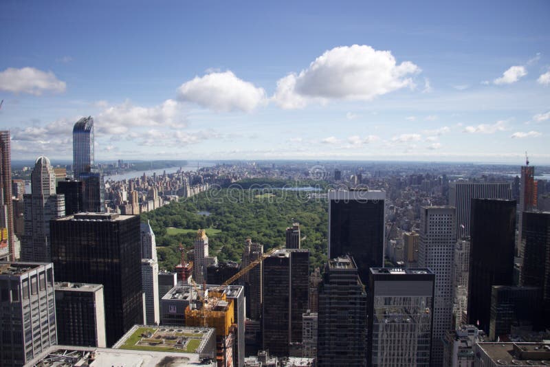 Manhattan - New York - Central Park Top of the Rock Editorial Stock ...