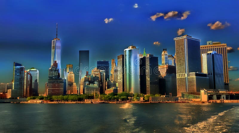 Manhattan Office Buildings editorial image. Image of architecture ...