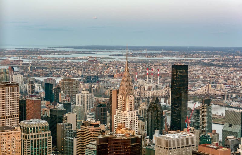 Manhattan Skyline from Above, New York City Stock Photo - Image of high ...