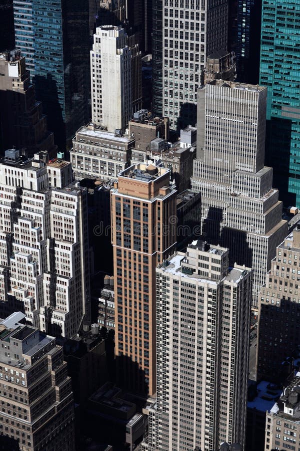 Manhattan Skyscrapers from Above Stock Image - Image of landmark ...