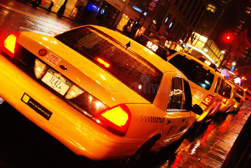 Taxi Waiting in Line for Passengers Stock Photo - Image of driver ...