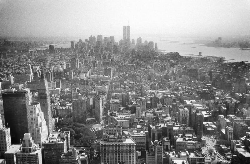 Manhattan Van Het Empire State Building in Jaar 2000 Stock Afbeelding ...