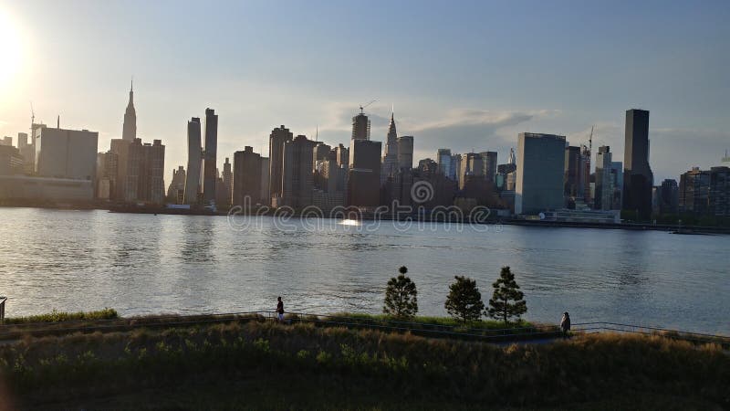 Manhattan View from a Long Island City Editorial Stock Photo - Image of ...