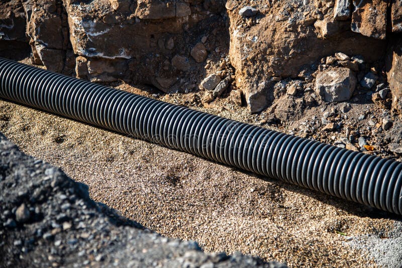 Manhole, building pipe stock image. Image of pipe, sand - 254683177