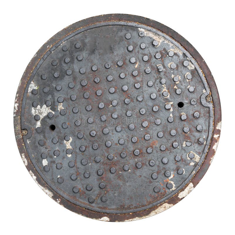 Manhole cover isolated stock image. Image of rounded - 69457345