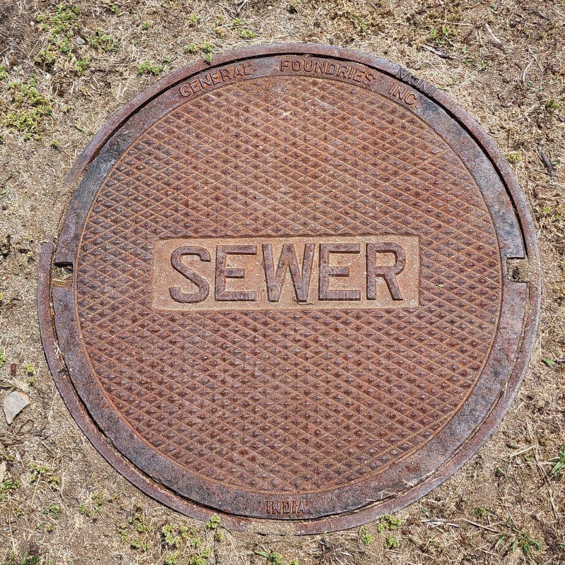 Manhole Cover Sewer Access Rust Stock Photo - Image of sewer, access ...