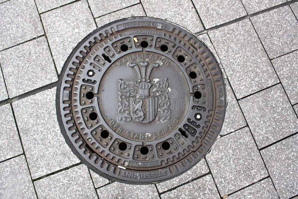 Manhole in Halle, Germany stock photo. Image of dome - 365401514