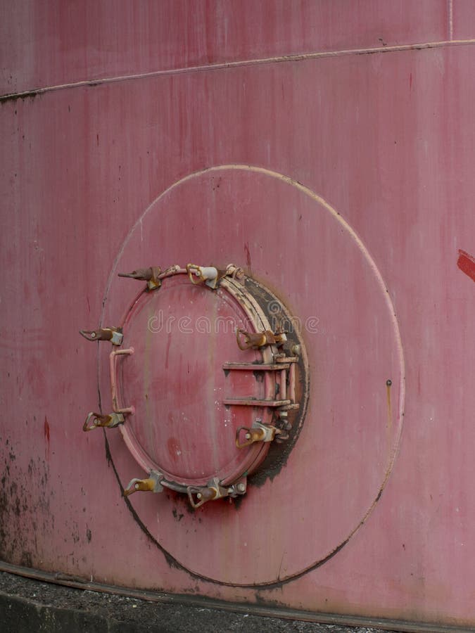 Manhole of Storage Tank. Entry To Confined Spa Stock Photo - Image of ...