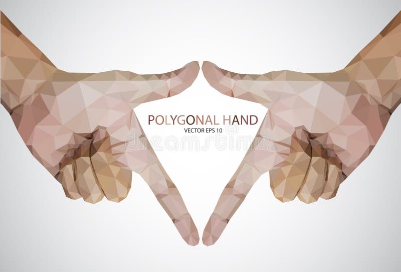 Mani Che Formano Il Segno Del Triangolo Illustrazione Vettoriale ...