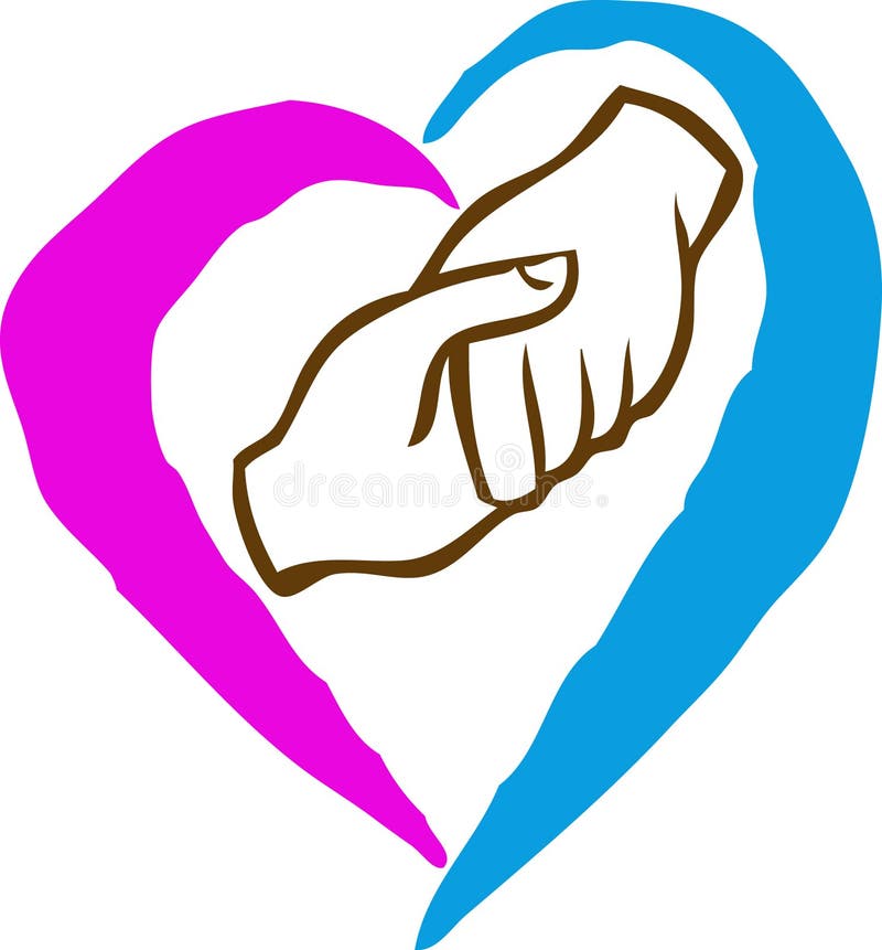 Mani con cuore illustrazione vettoriale. Illustrazione di cuore - 79121855