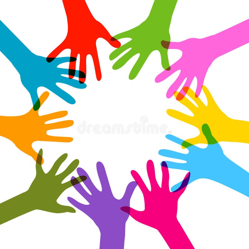 Delle Mani Modello Senza Cuciture Insieme Illustrazione Vettoriale ...