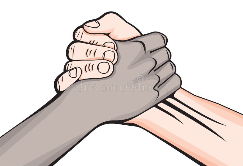 Stretta Di Mano, Due Mani Maschili Illustrazione Vettoriale ...