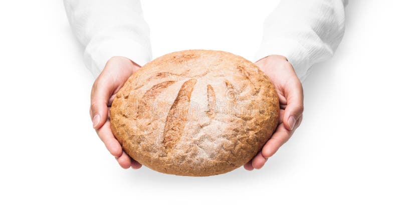 Le Mani Del Panettiere E Il Pane Immagine Stock - Immagine di frumento ...