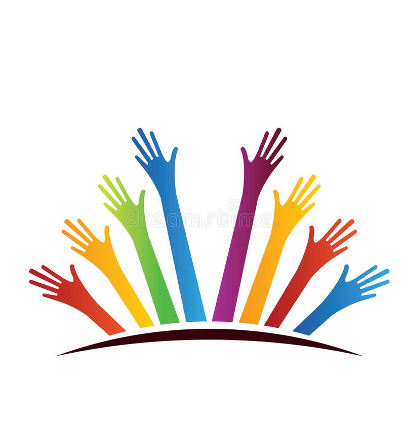 Mani unite illustrazione vettoriale. Illustrazione di orizzonte - 28348182