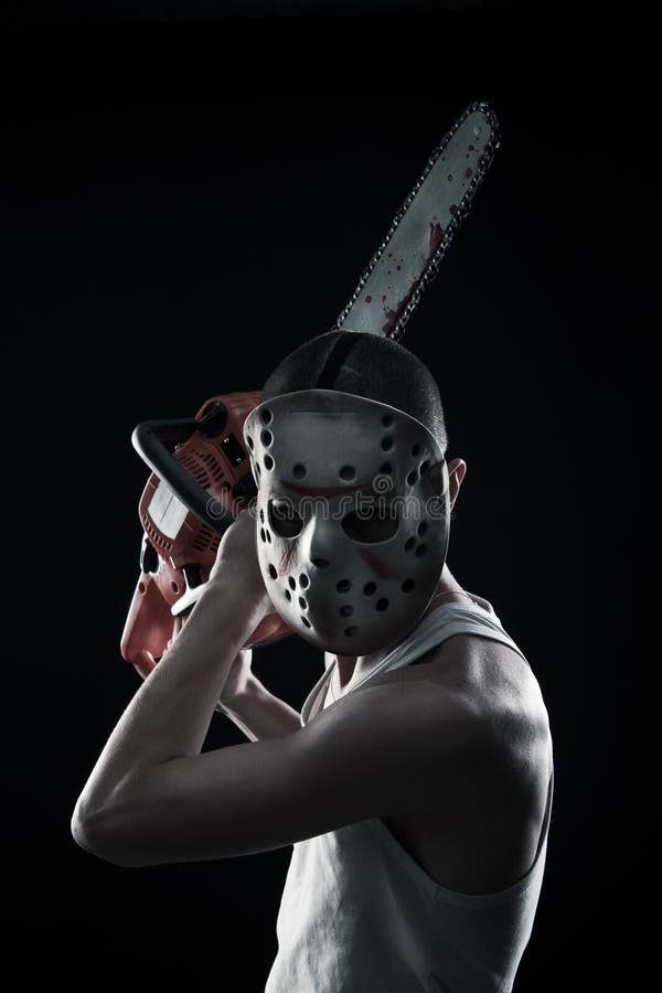 Maniaco horrible imagen de archivo. Imagen de sierra - 24765333